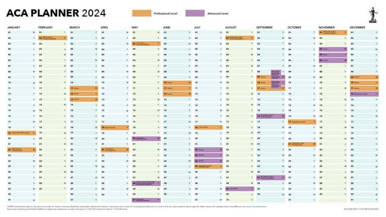 aca 2024 planner | PDF