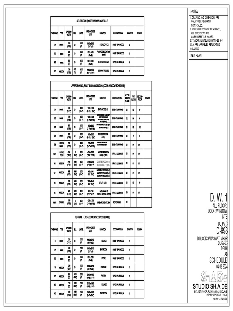 D-698 Door Window Schedule | PDF | Window | Building Technology