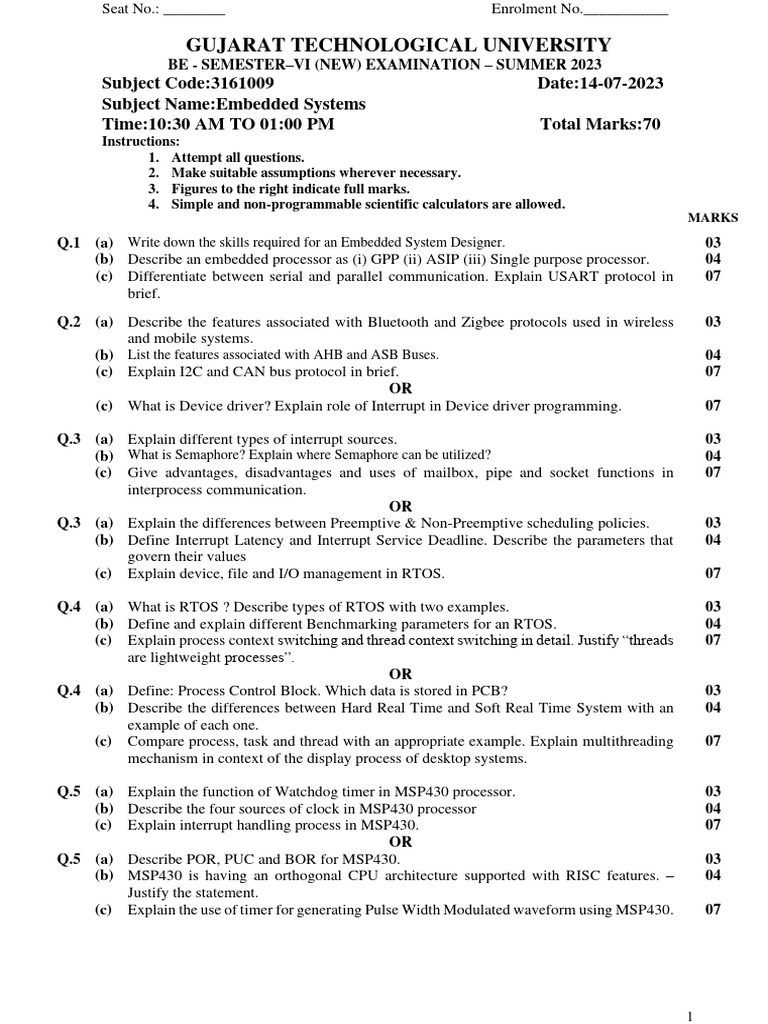 summer 2023 | PDF | Thread (Computing) | Electrical Engineering