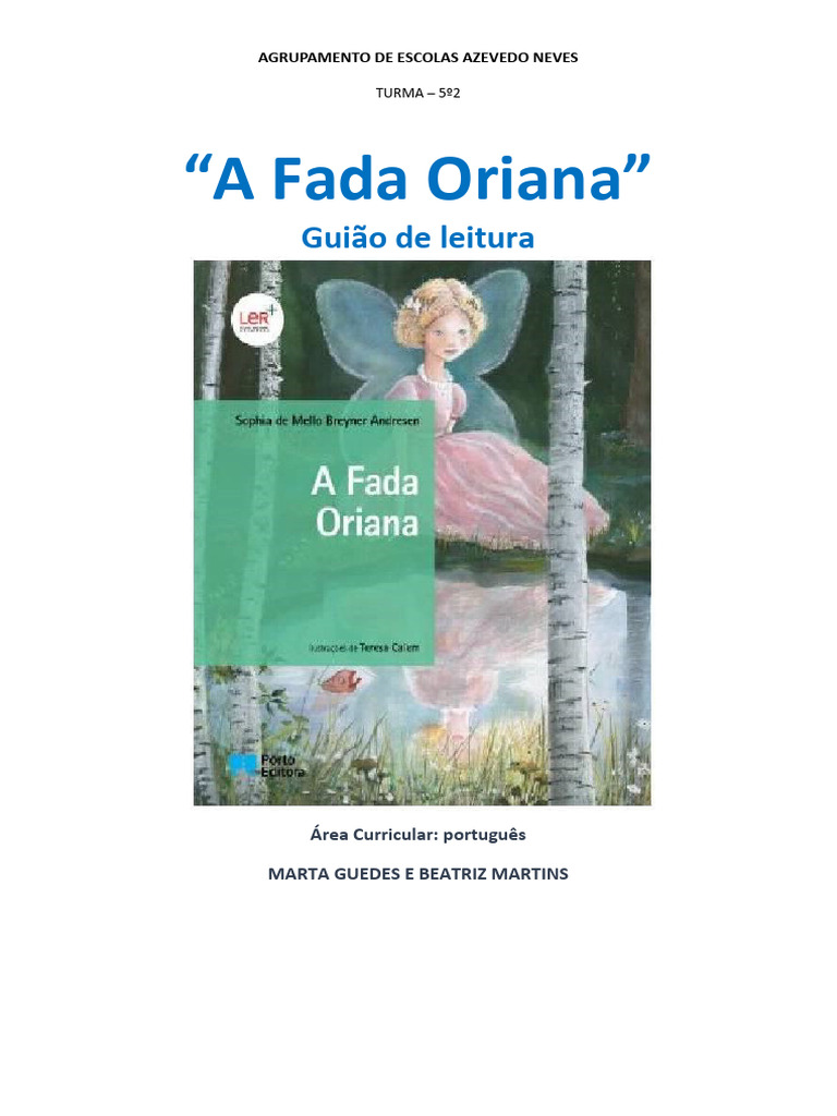 guiao de leitura_a fada oriana | PDF