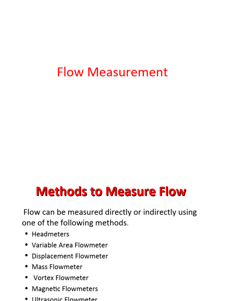 Flow Measurement | PDF