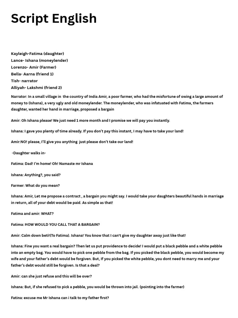 Script English | PDF