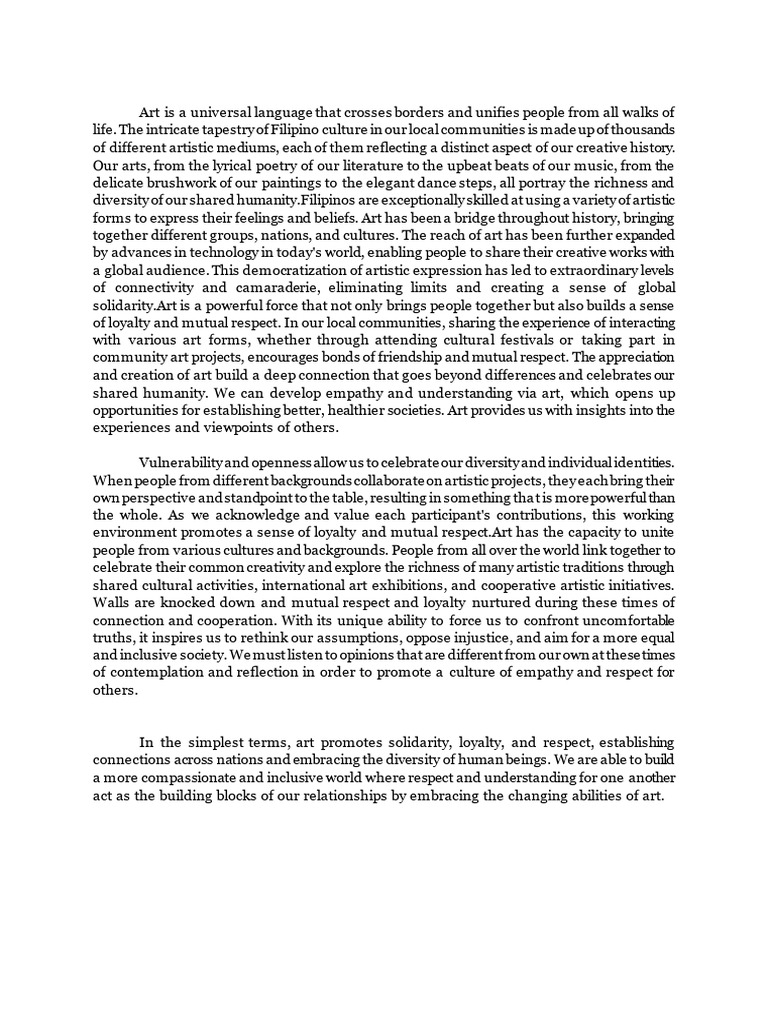 Many Local Art Forms As One Nation | PDF | Community | Empathy