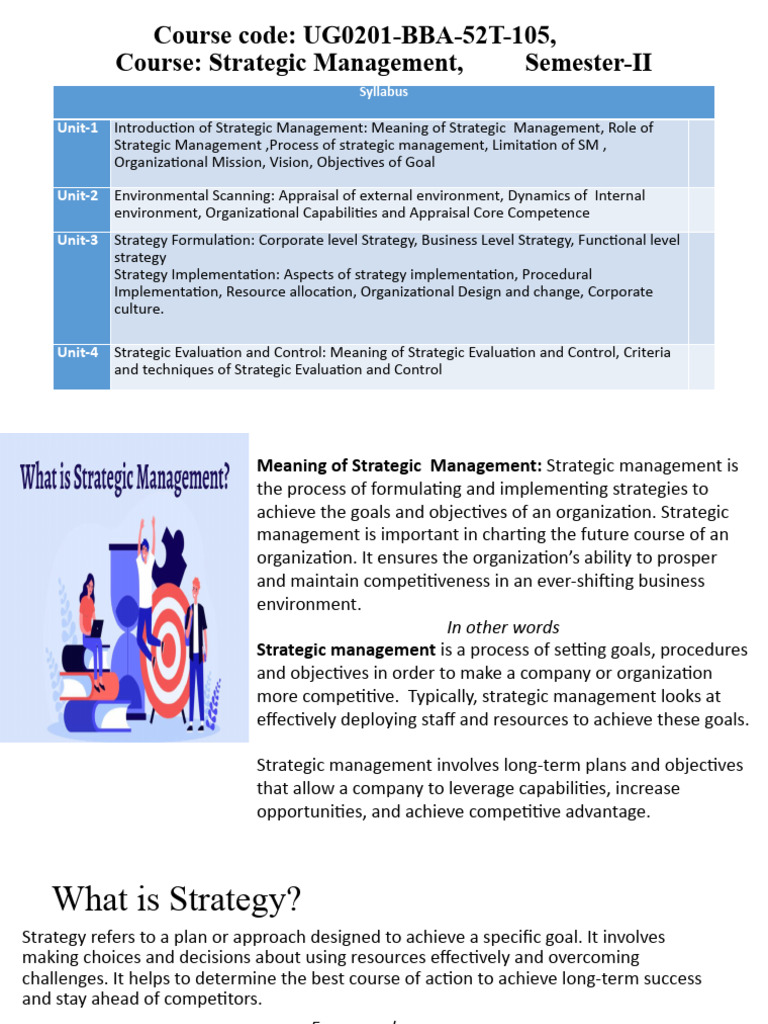SM BBA PDUS University | PDF | Strategic Management | Sustainability