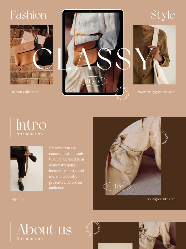 Classy Fashion Style Presentation | PDF | Fashion | Clothing