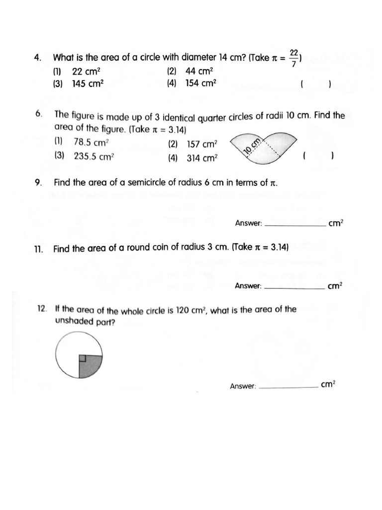 Area of A Circle 2 | PDF