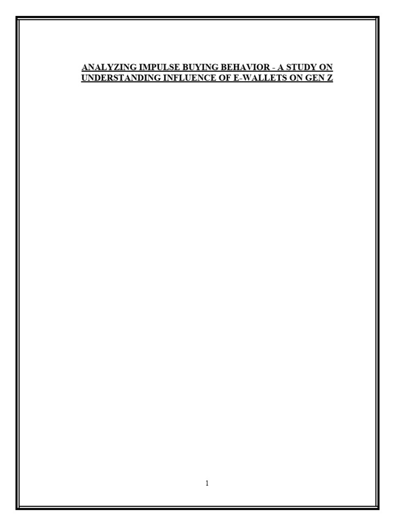Analyzing Impulse Buying Behavior | PDF | Consumer Behaviour | Behavior
