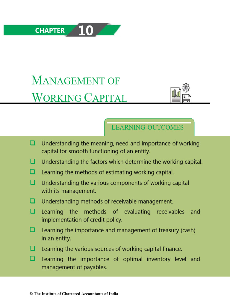 Management of Working Capital - Unit I - Introduction To Working ...