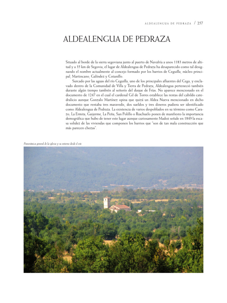segovia_ALDEALENGUA_DE_PEDRAZA | PDF | Iglesia (edificio) | Fundación (Ingeniería)