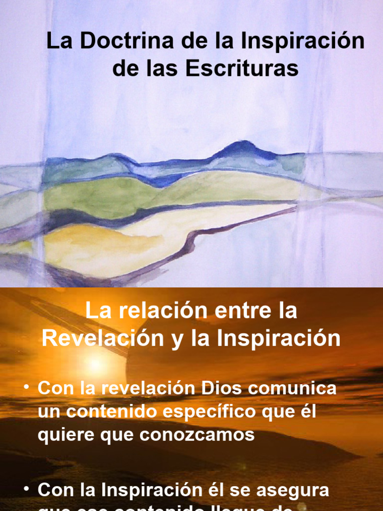La Inspiración de las Escrituras | PDF | Biblia | Dios