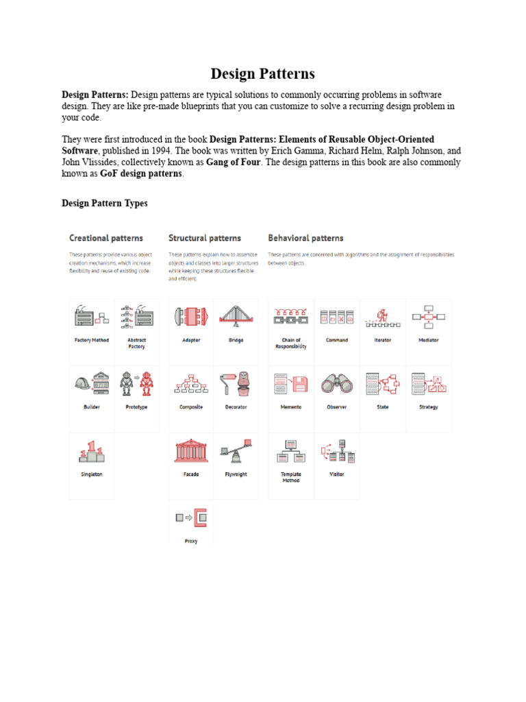 Design Pattern Pdf Class Computer Programming Method Computer