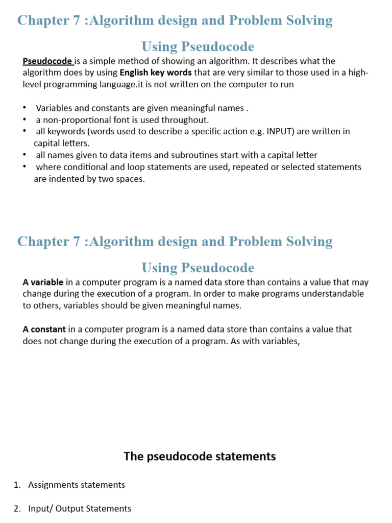 Chapter 7 - Part2 | PDF | Control Flow | Algorithms