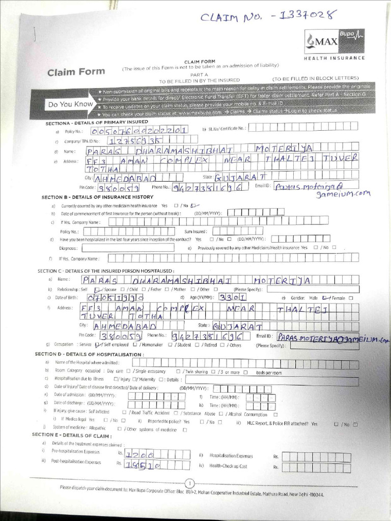 Claim Form Compressed | PDF
