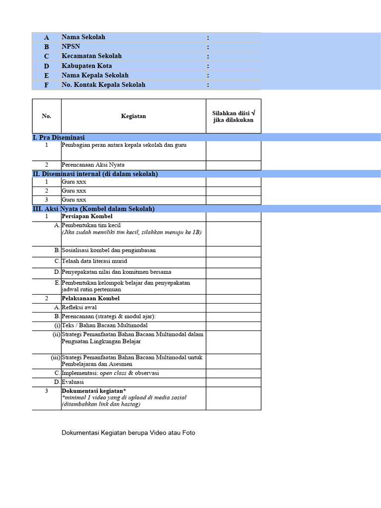 RTL Bimtek Pemulihan Pembelajaran Melalui Penguatan Literasi | PDF