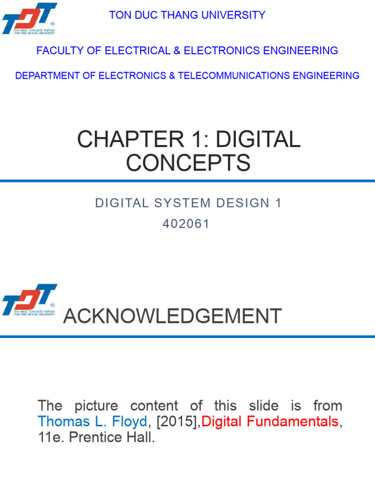 Chap 1 Digital Concepts | PDF | Digital Signal | Analogue Electronics