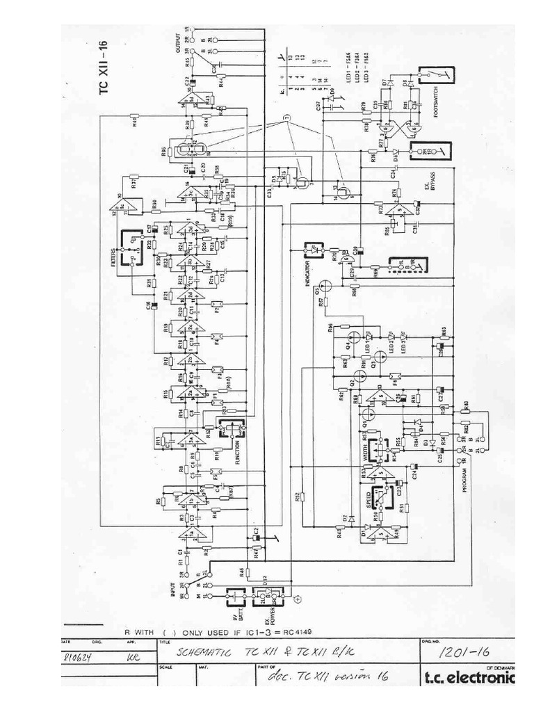 T.C. ELECTRONIC Phaser Schematic TC XIITC-XII-page1 | PDF