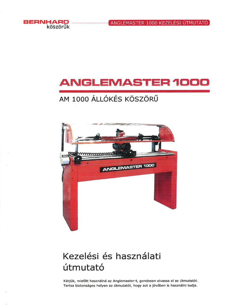 User Manual For Anglemaster 1000 | PDF
