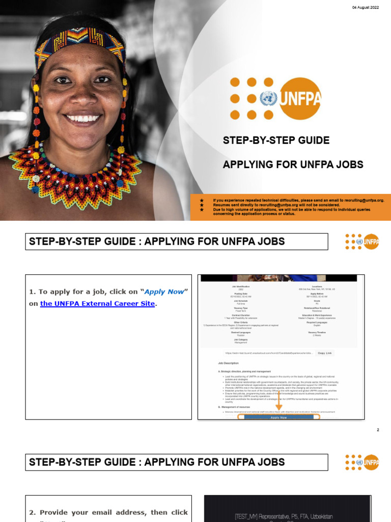 UNFPA Job Application Guide | PDF | Résumé | Computer Mediated ...