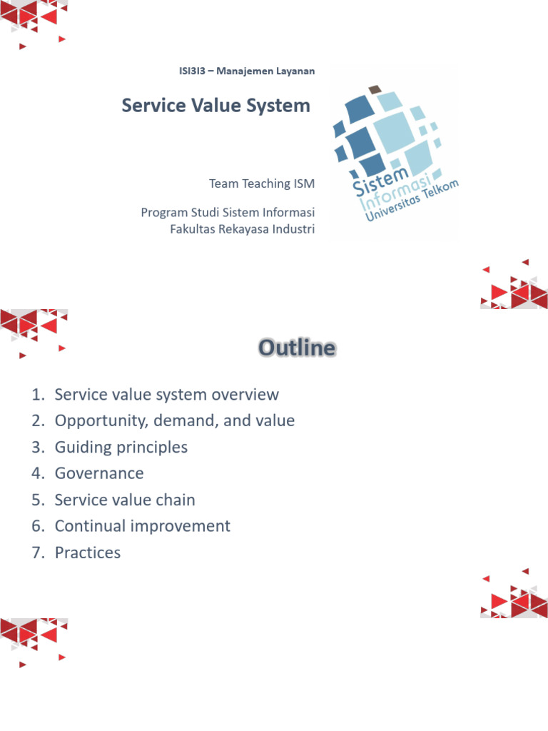 ITIL 4 Service Value System Overview | PDF