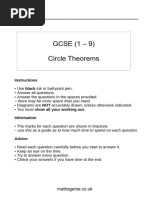 IGCSE Circle Theorems Practice Questions | PDF | Circle | Angle