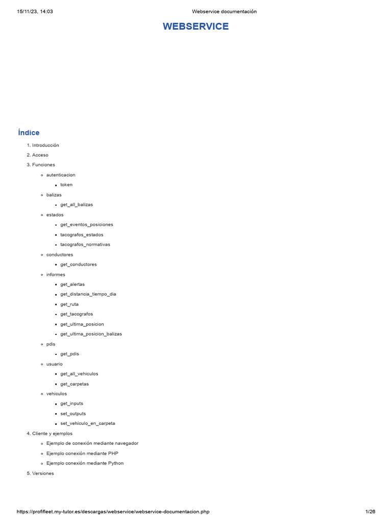 Webservice Documentación | PDF | Autenticación | Informática