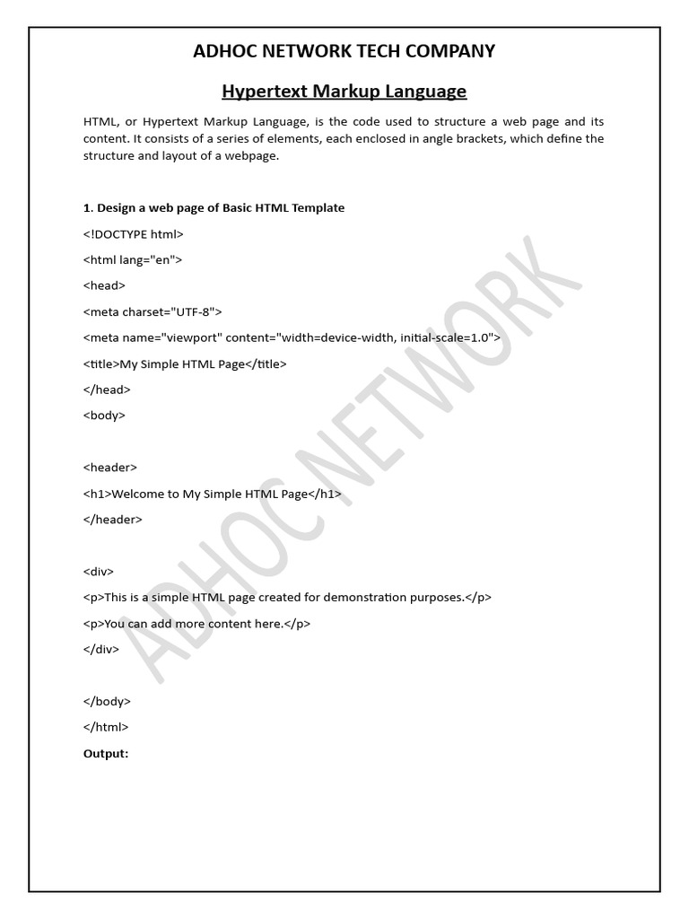 Html Programs Pdf Html Html Element