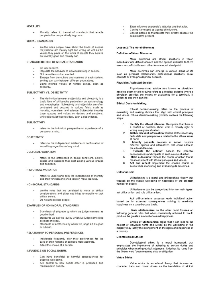 ETHICS-REVIEWER | PDF | Morality | Virtue Ethics