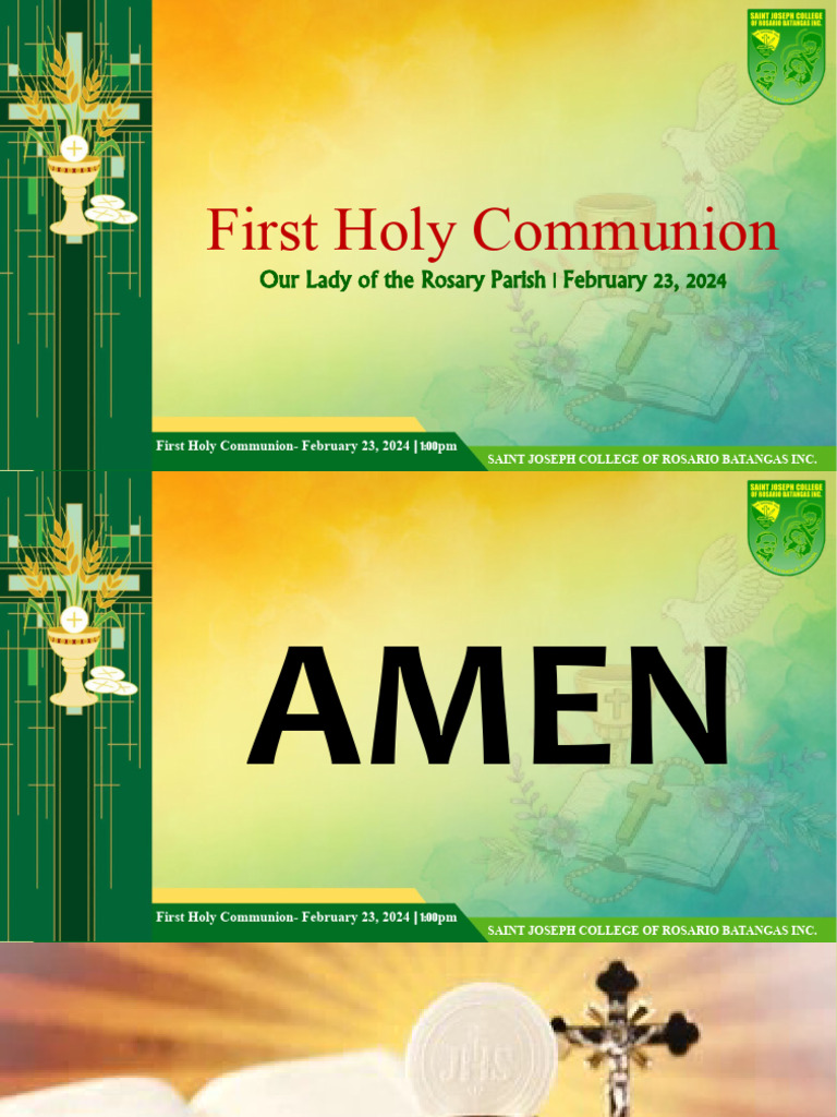 First Holy Communion | PDF