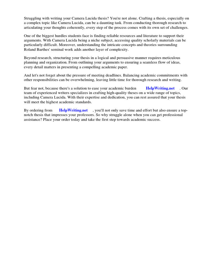 Camera Lucida Thesis | PDF | Mirror | Camera