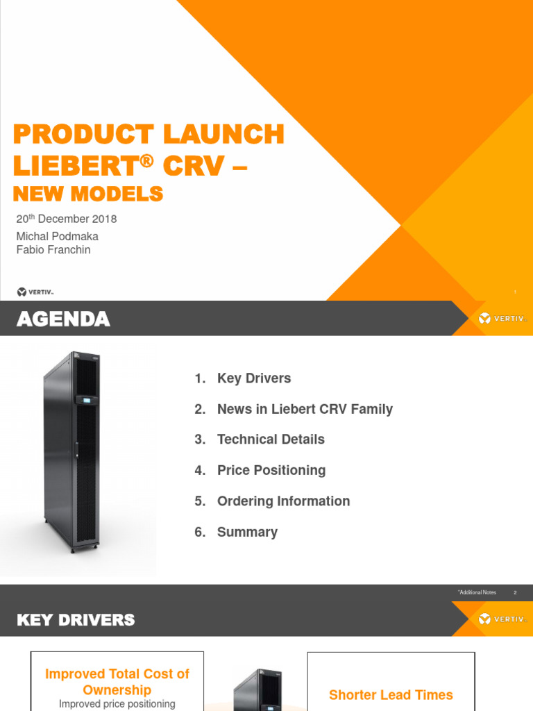 Product Launch: Liebert CRV | PDF | Power Inverter | Mechanical Engineering