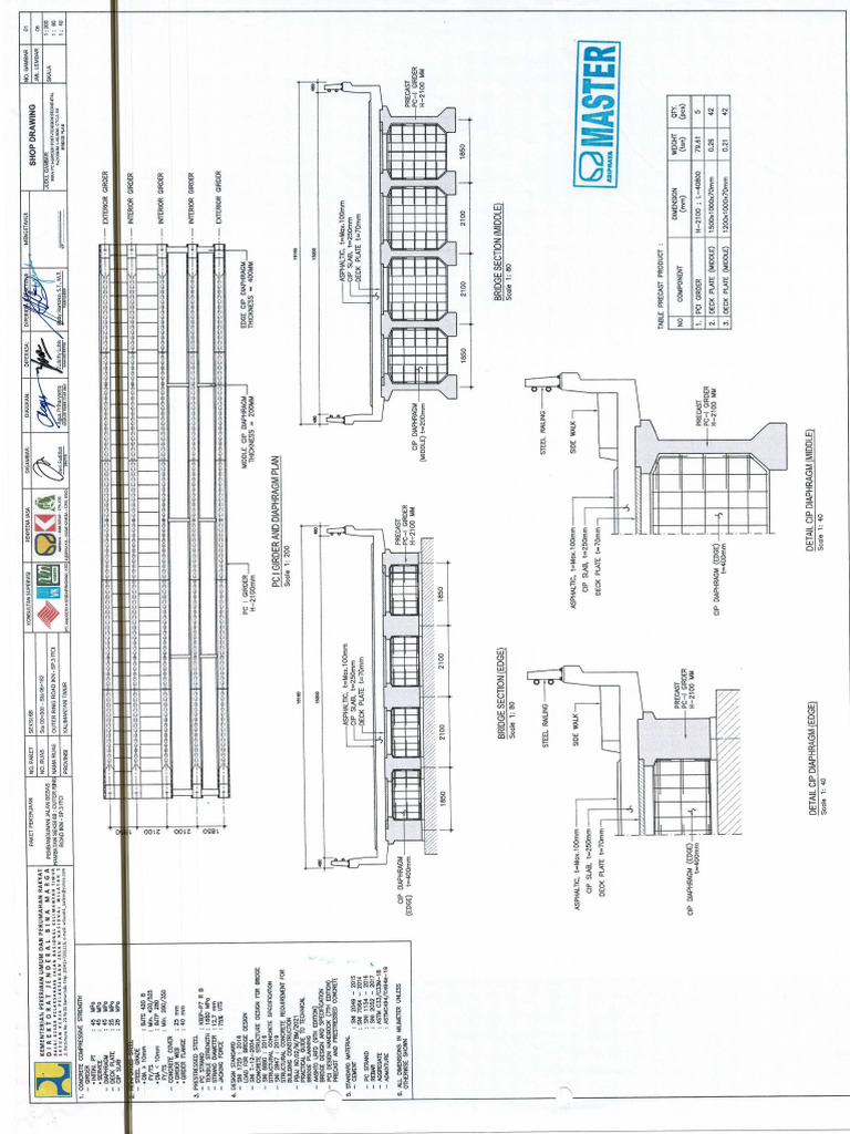 JH6B23_WIKA PC-IGIRDER POST-TENSION SEGMENTAL H=2100mm, L=40,80m, CTC=2 ...