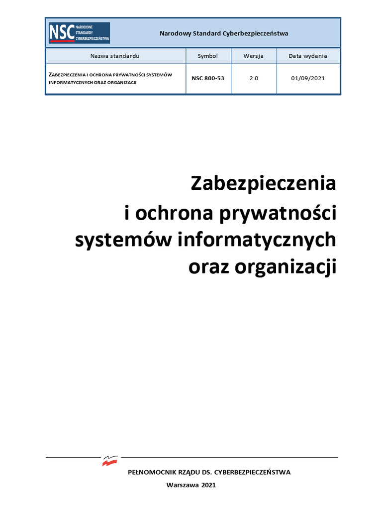 NSC-800-53 - Wer 2 0 | PDF