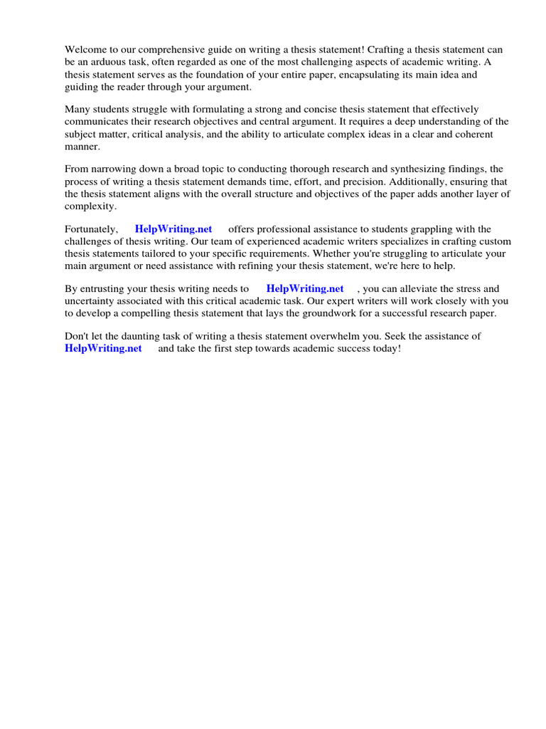 Lesson on How to Write a Thesis Statement | PDF | Essays | Thesis