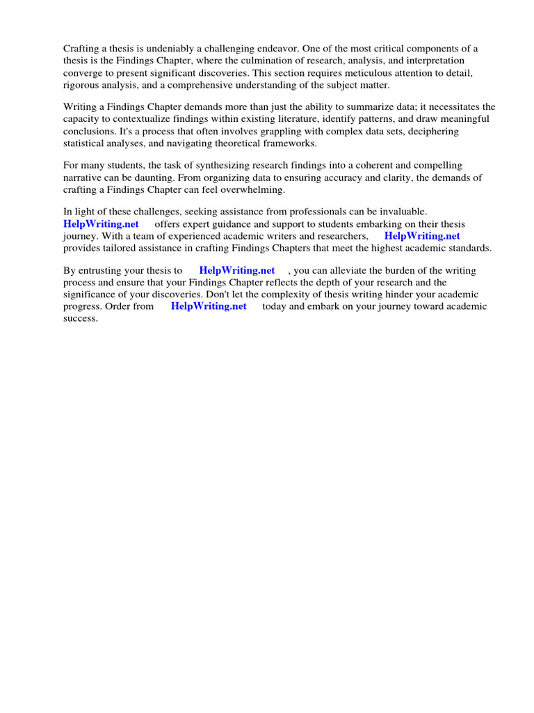 Thesis Findings Chapter | PDF | Thesis | Qualitative Research