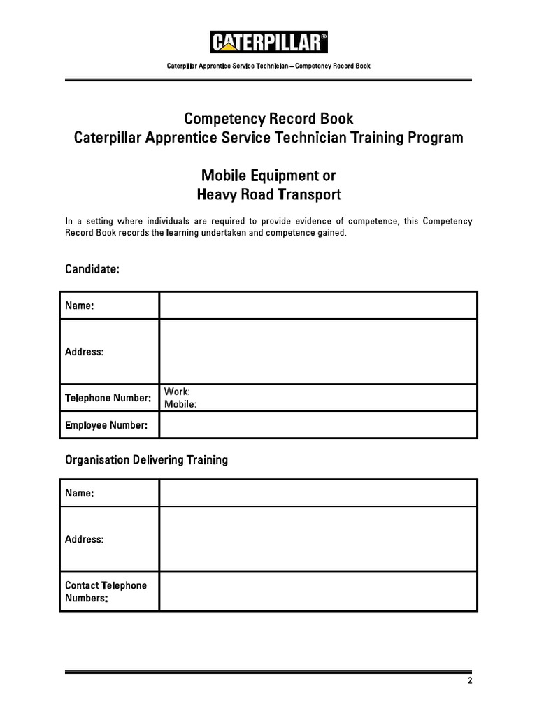 Competency Record Book | PDF