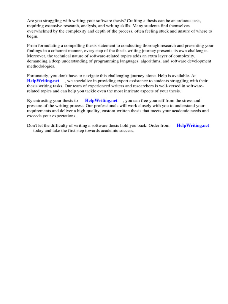 Software Thesis | PDF | Thesis | Tag (Metadata)