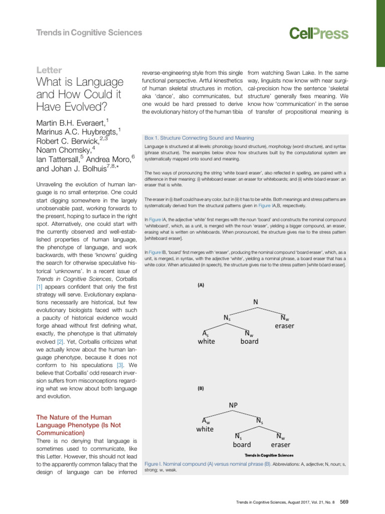 What Is Language and How It Could Have Evolved | PDF | Human | Linguistics