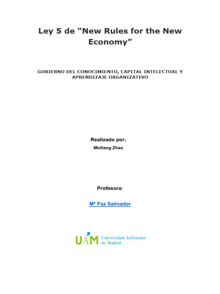 Ley 5 de "New Rules For The New Economy" | PDF | Business | Mercado ...