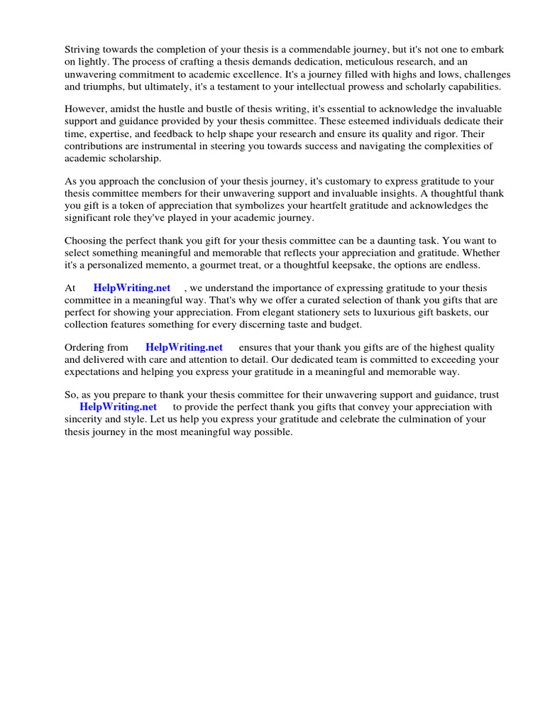 Thank You Gifts for Thesis Committee | PDF | Thesis | Microsoft Power Point