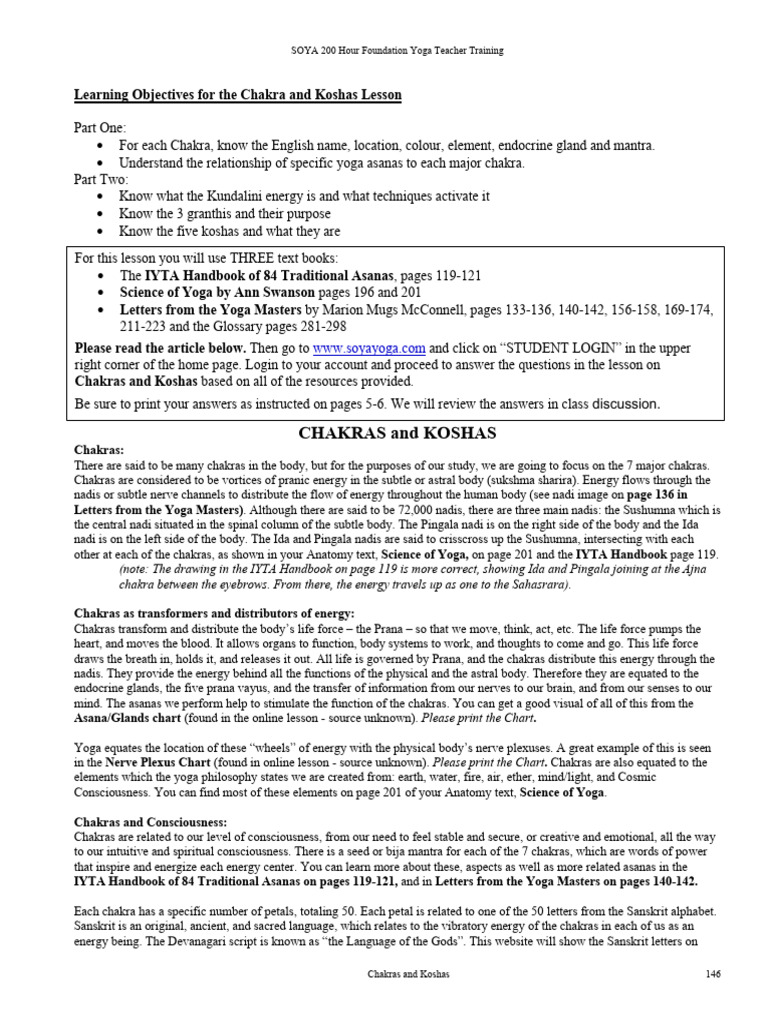 Chakra And Kosha Introduction 2021 Pdf Chakra Kundalini