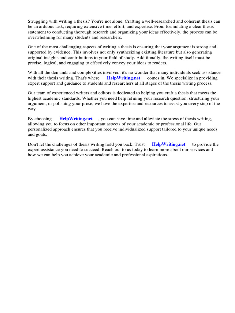 Example of Good Thesis Paragraph | PDF | Essays | Thesis