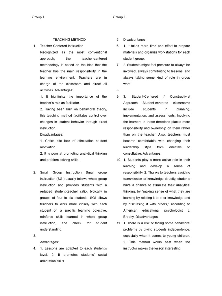 Teaching Method | Download Free PDF | Teaching Method | Learning
