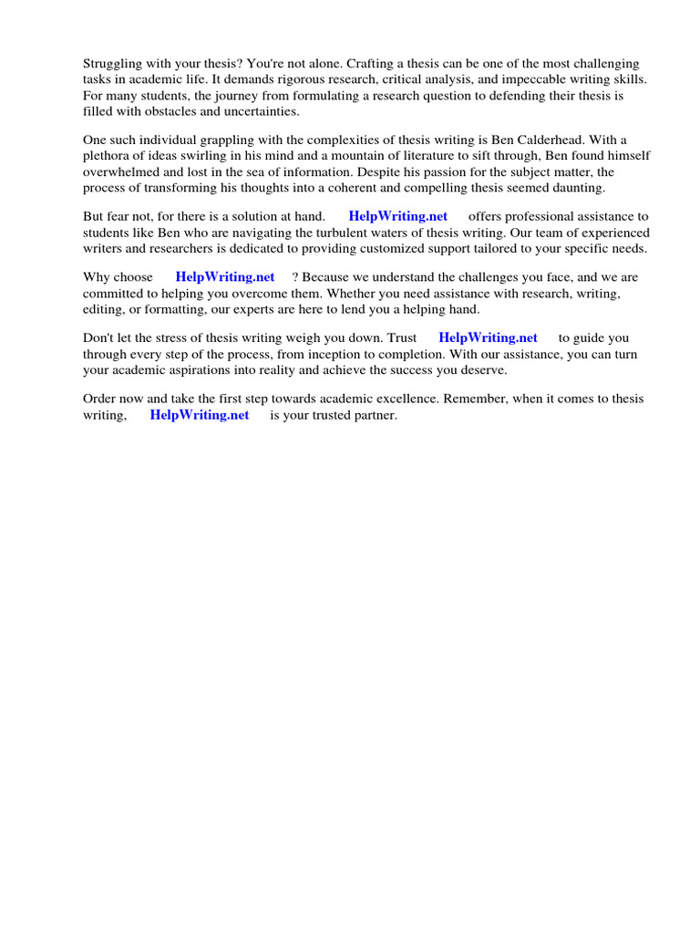 Ben Calderhead Thesis | PDF | Internal Medicine