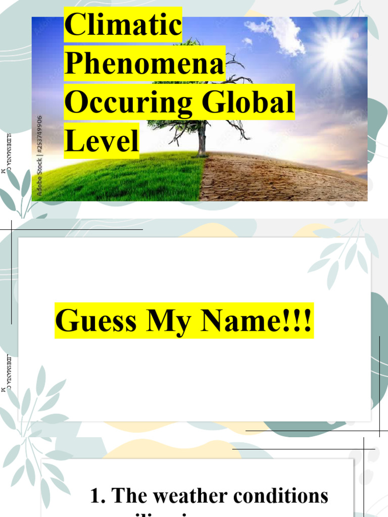 Climatic-Phenomena | PDF | Climate Change | Greenhouse Effect