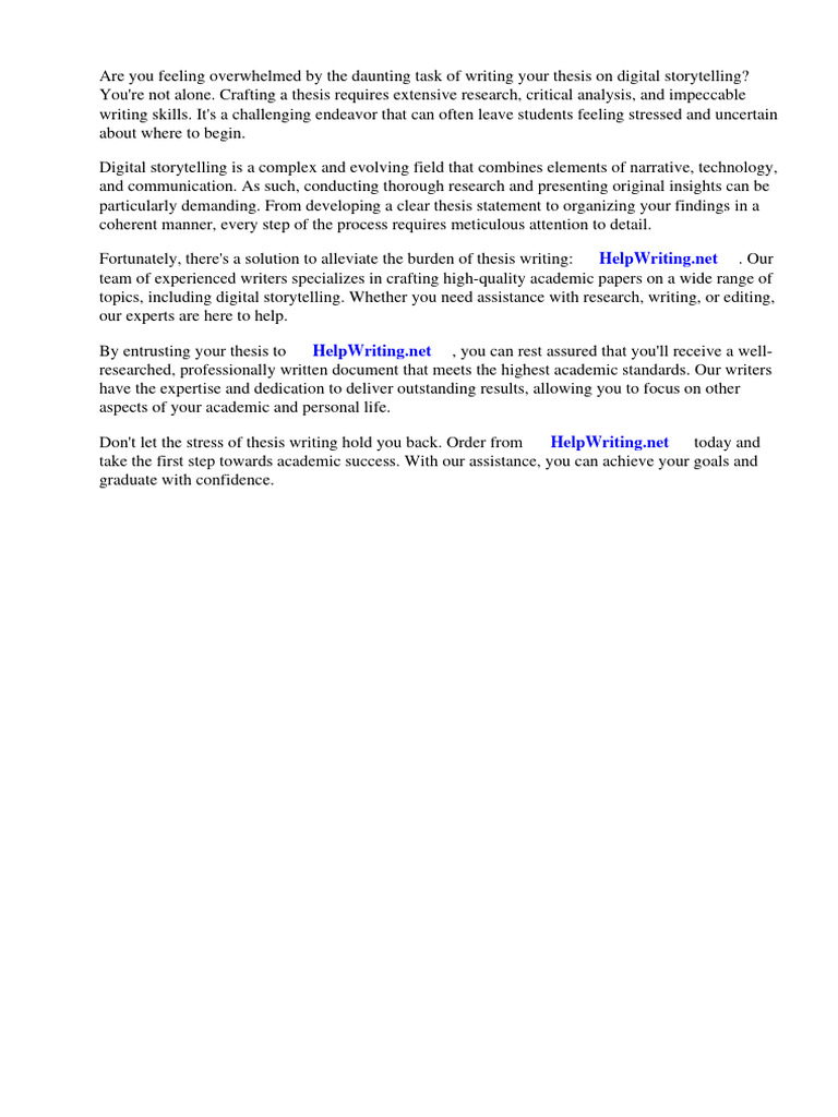 Thesis Digital Storytelling | PDF | Storytelling | Educational Technology