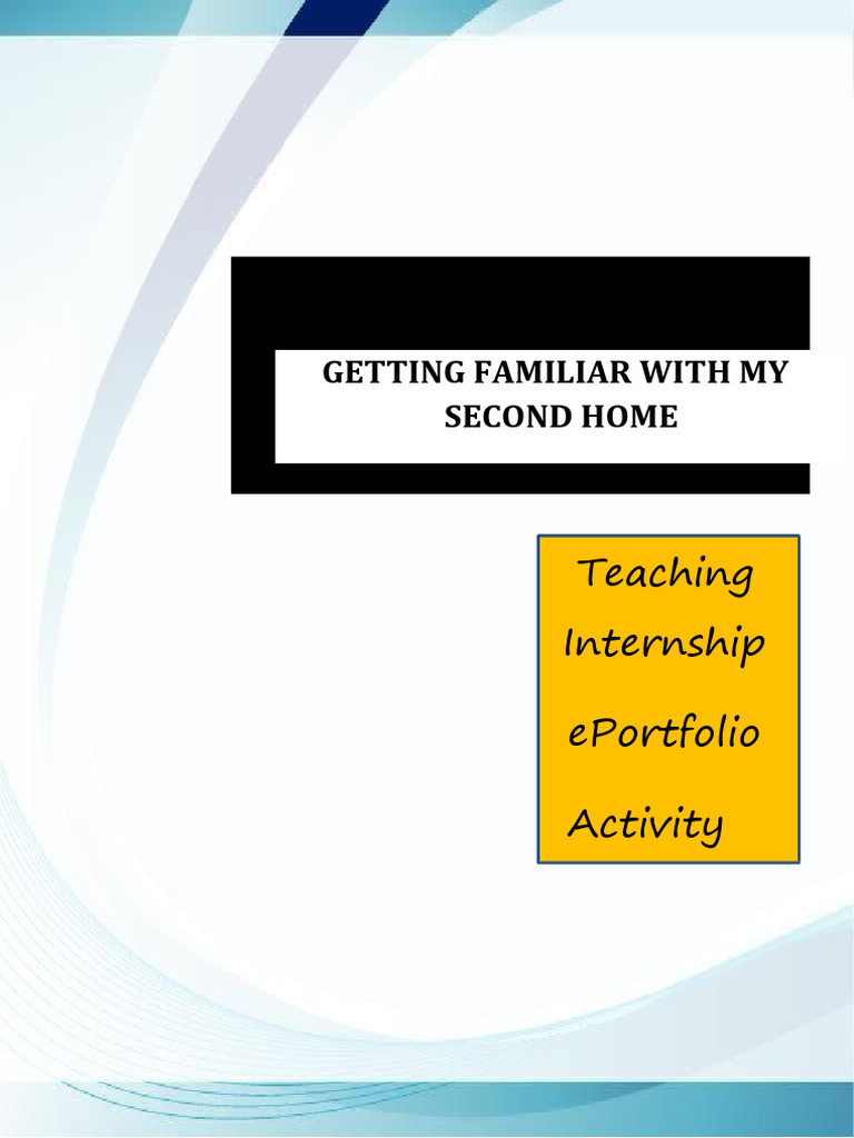 Familiarizing with My Second Home | PDF | Schools | Teachers