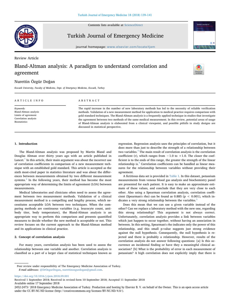 Bland-Altman Analysis | PDF | Statistics | Statistical Analysis