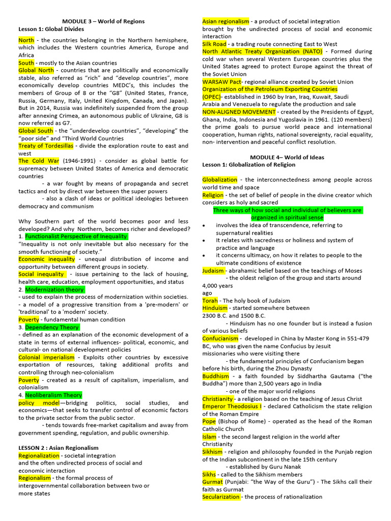 Tcw Reviewer Pdf Human Migration Immigration