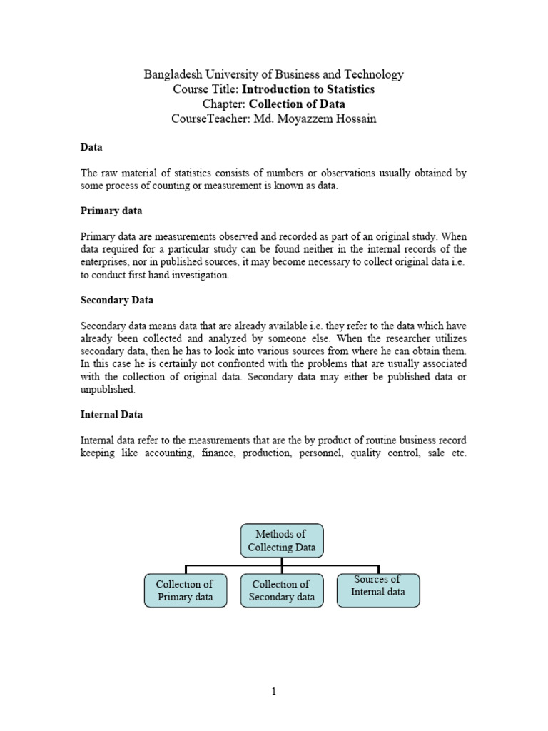 Collection of Data | PDF | Survey Methodology | Data