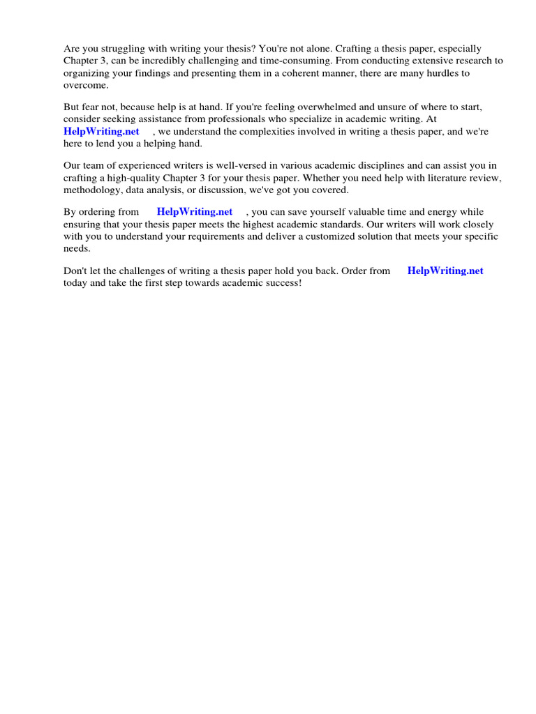 Thesis Paper Chapter 3 Sample | PDF | Methodology | Thesis